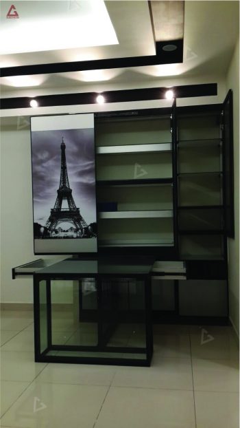 WORKSTATION & Book Rack - Glass House Design
