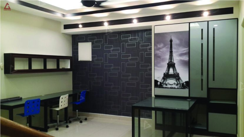 WORKSTATION & Book Rack - Glass House Design